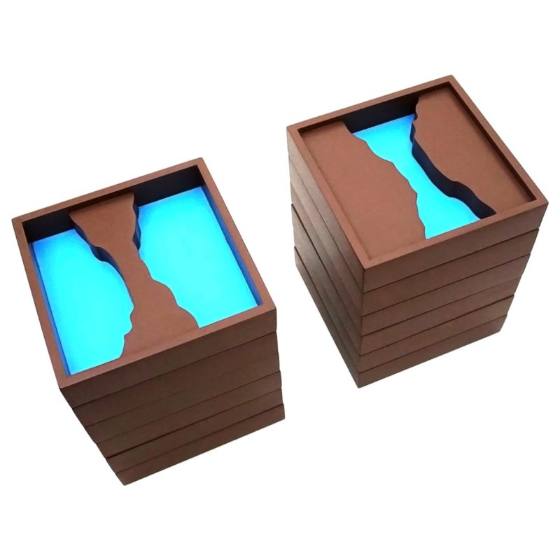 Geography Land Form Trays: 3d Moulds – 6 Pairs – Montessori Materials ...